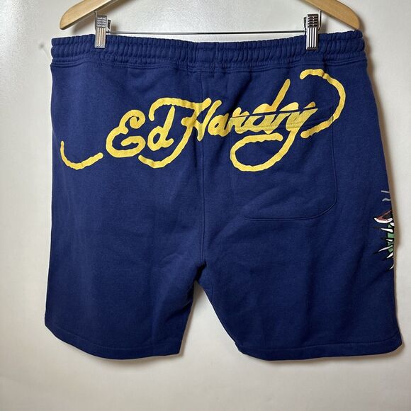 Ed Hardy | Shorts | Nwt Ed Hardy Shorts Mens Bulldog Blue Fleece ...